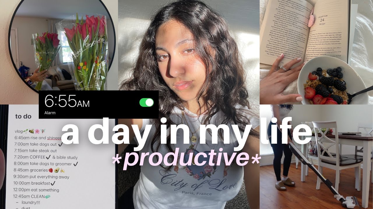 7AM DAY IN MY LIFE🌸 | *productive*, deep cleaning, groceries - YouTube
