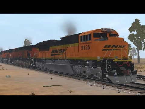 Trainz 3 BNSF #9125 pass by - YouTube