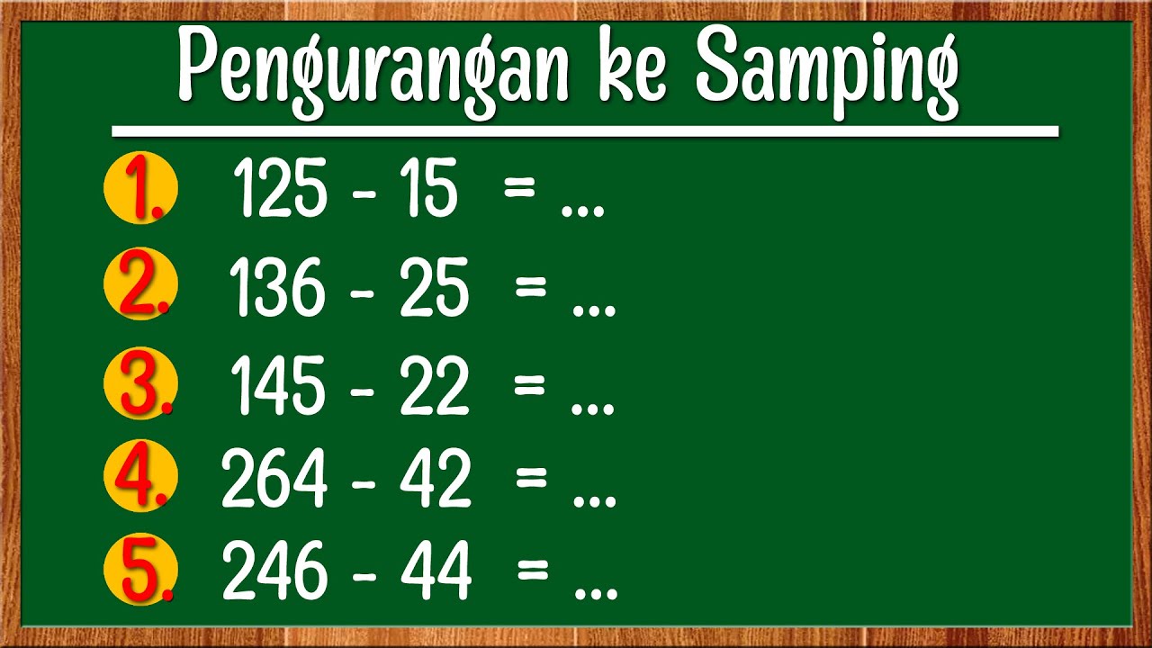 belajar pengurangan sd / pengurangan ratusan dan puluhan - YouTube