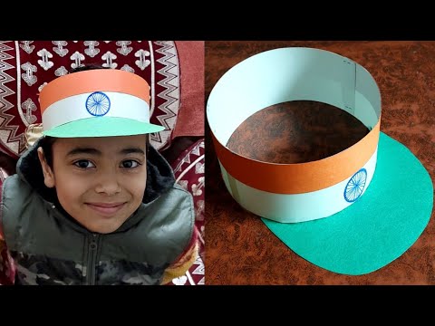 tricolor cap with paper | tricolour cap making for Republic day ...