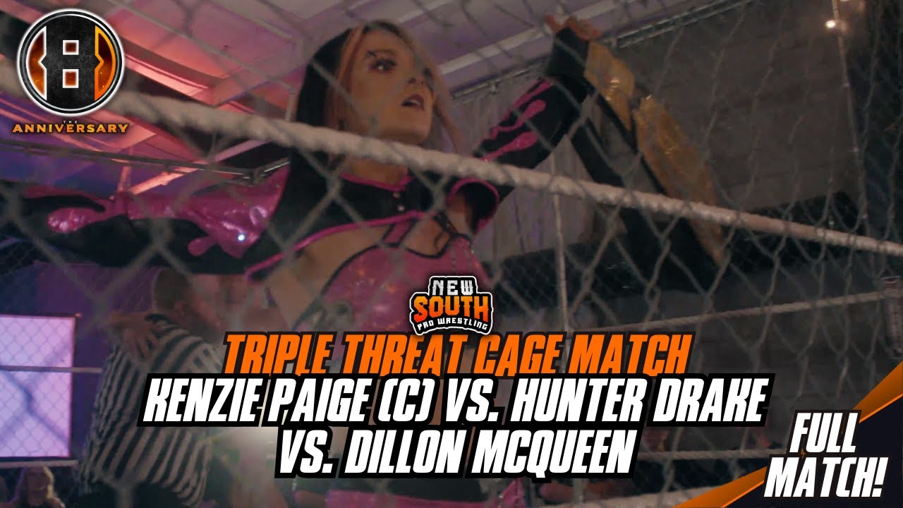 STEEL CAGE: Kenzie Paige vs Hunter Drake vs Dillon McQueen (Anniversary ...
