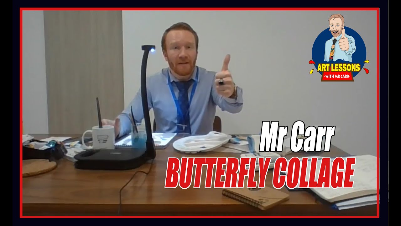 Butterfly Collage with Mr Carr/ Bugs and Insects Art - YouTube