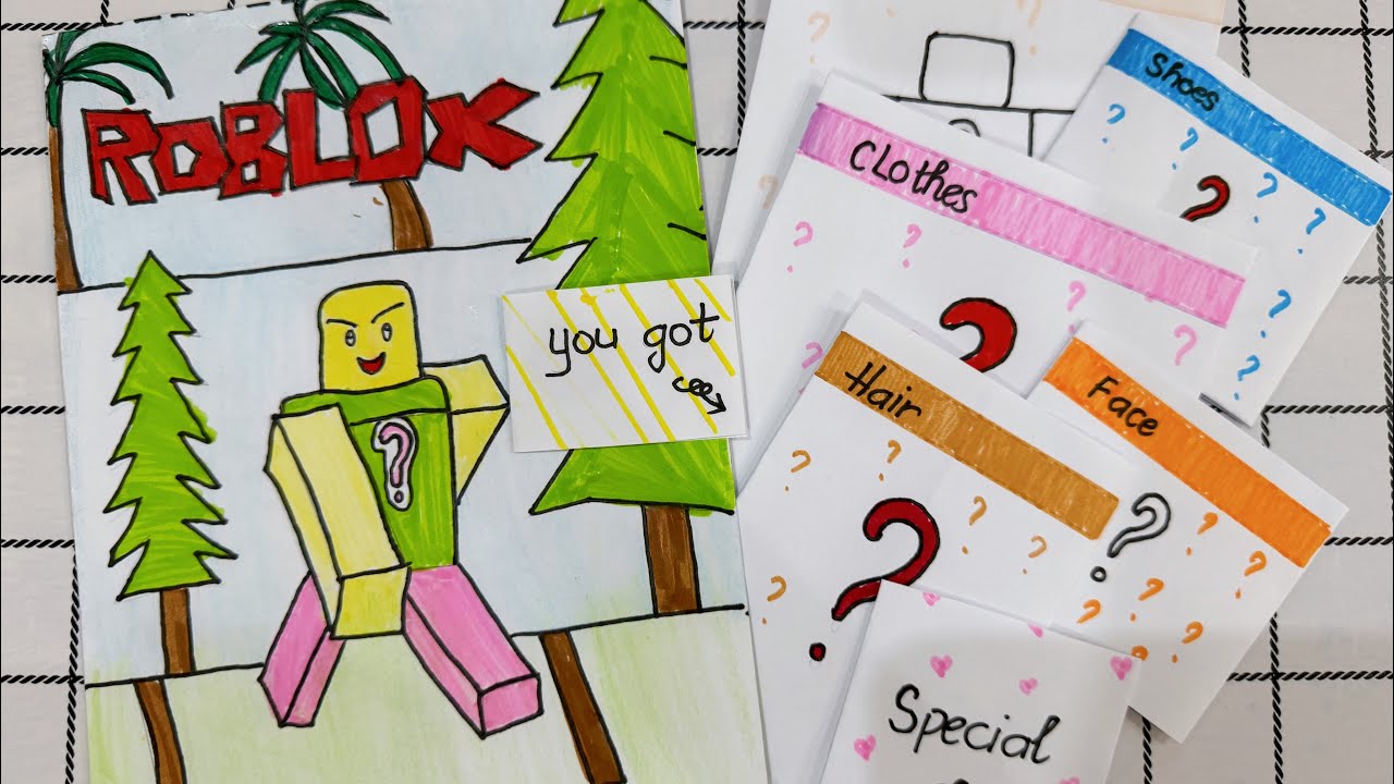 [Paperdiy] Roblox Outfit Blind Bag |ASMR DIY Paper - YouTube