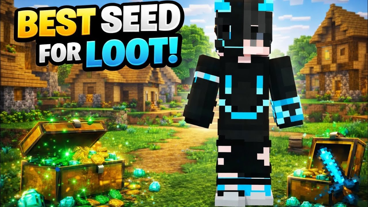Best seed for loot Minecraft treasure #vide - YouTube