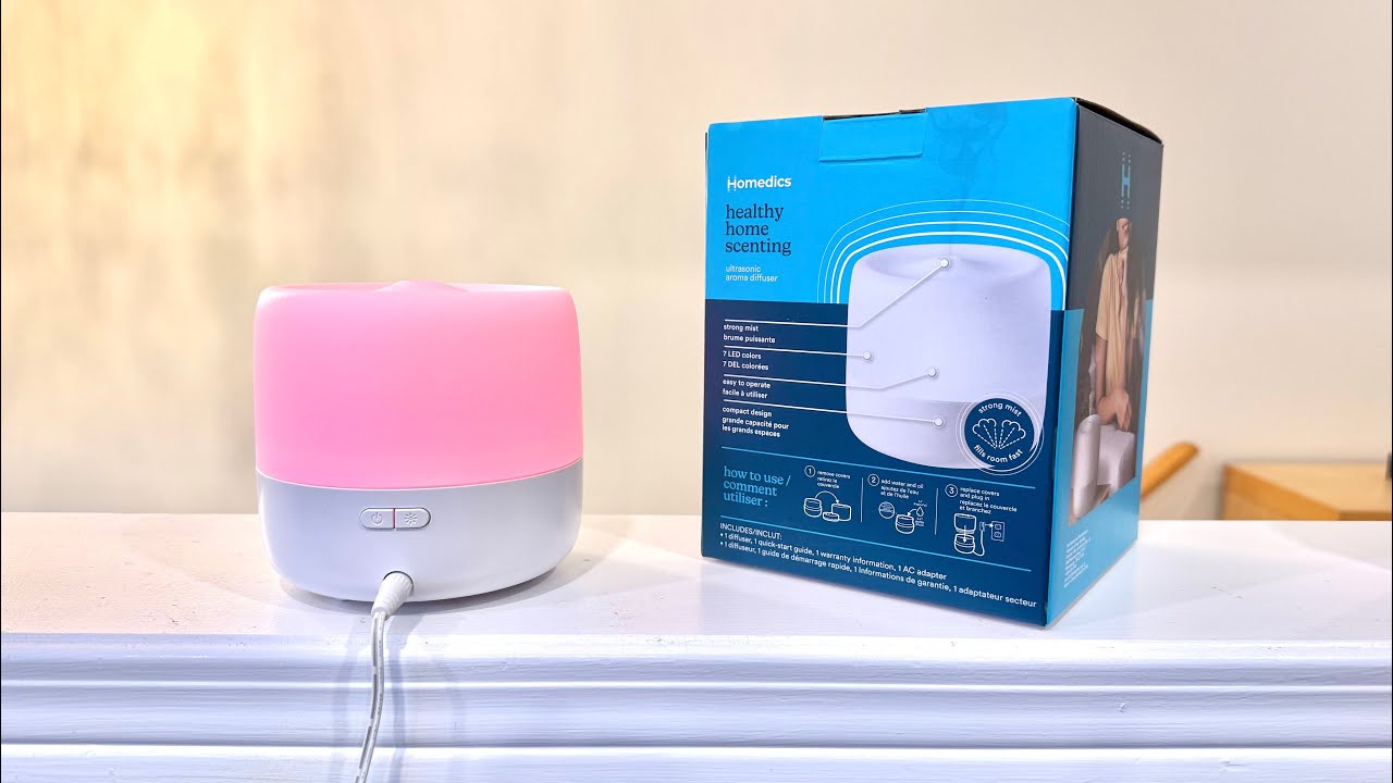 Homedics ultrasonic aroma diffuser - YouTube