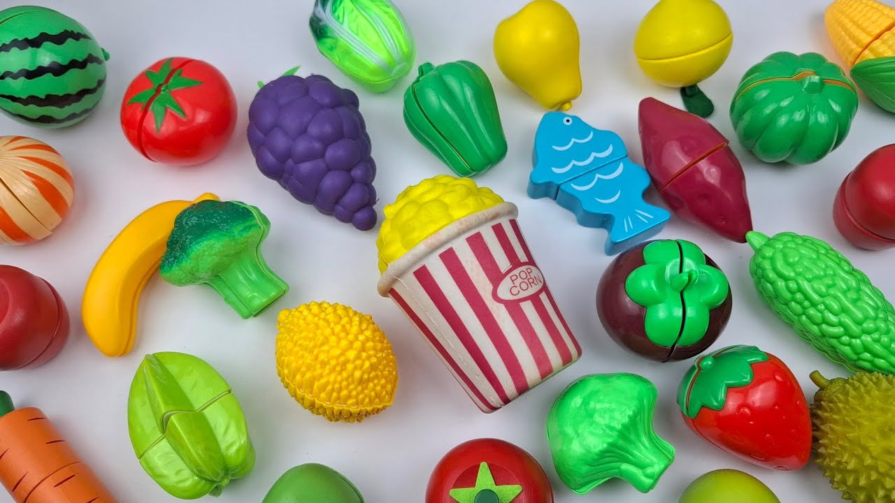 Satisfying Video | Cutting LEMONS APPLE, Fruits and Vegetables | Wooden & Plastic ASMR Squishy ...