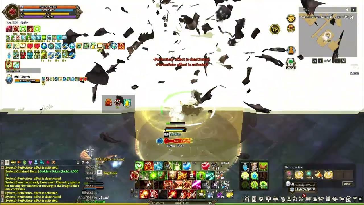 [Tree Of Savior] [Patch lv 500] Unknown Sanctuary 3F Duo Farm - YouTube