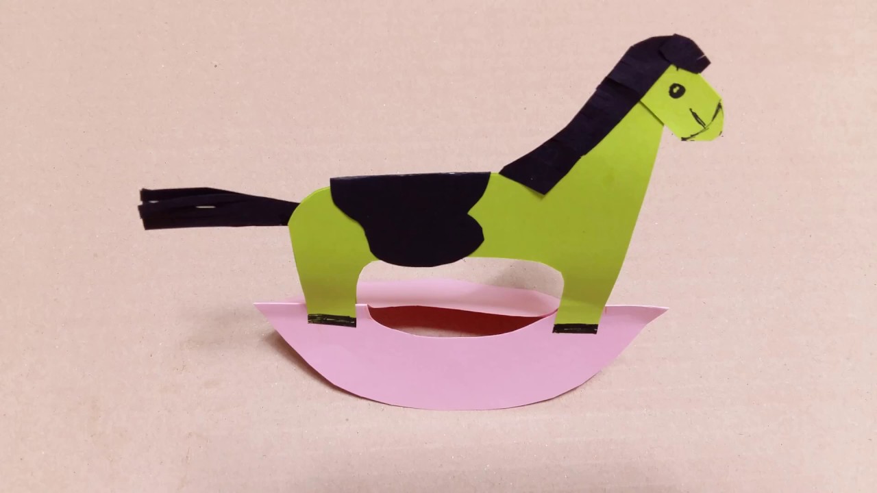 Easy Paper DIY Art & Craft | Rocking Horse Paper For Kids Play - YouTube