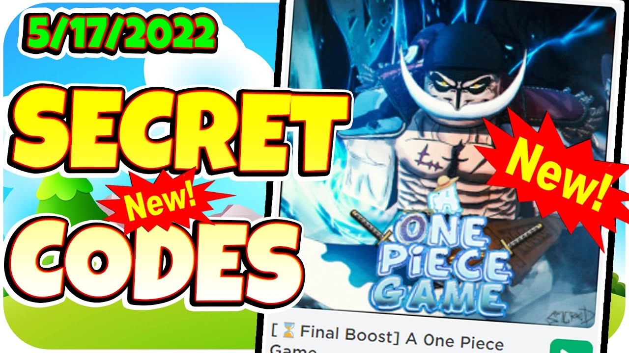 MAY 2022 ALL WORKING CODES for A One Piece Game - YouTube