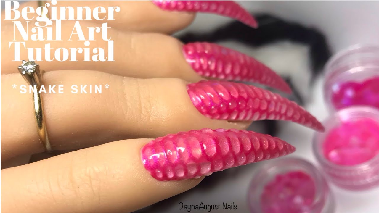 Beginner Nail Art Tutorial (Snake Skin) - YouTube
