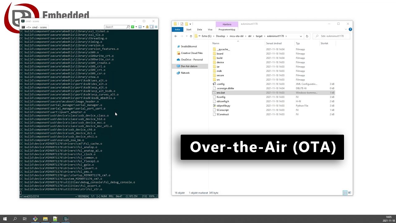 OTA updates on iMX RT1176 - YouTube