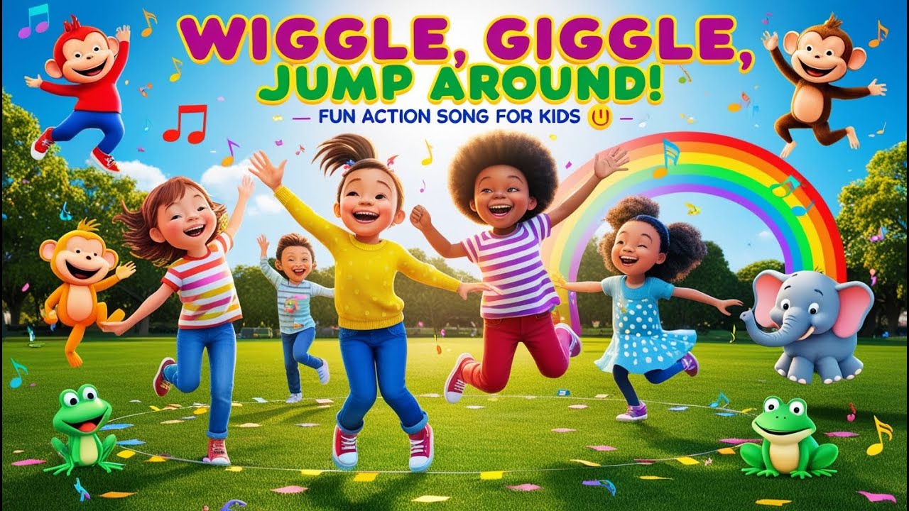 wiggle giggle song | The wiggle giggle dance | Nursery rhymes - YouTube