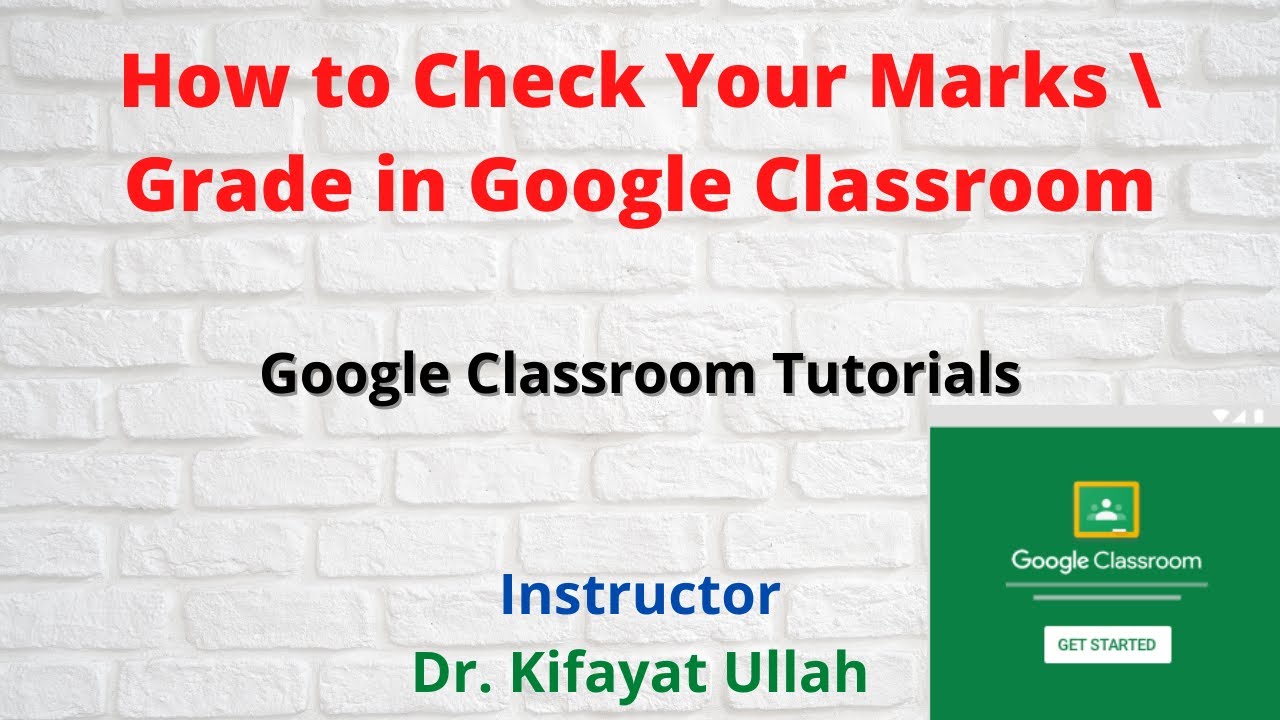 How to Check your Marks \ Grade in Google Classroom - YouTube