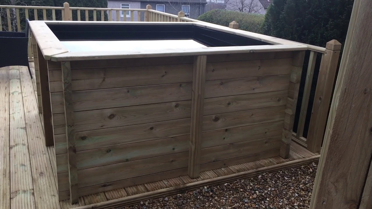 Raised Wooden Koi Pond - Just Put Together, Still To Fit Filtration Etc ...