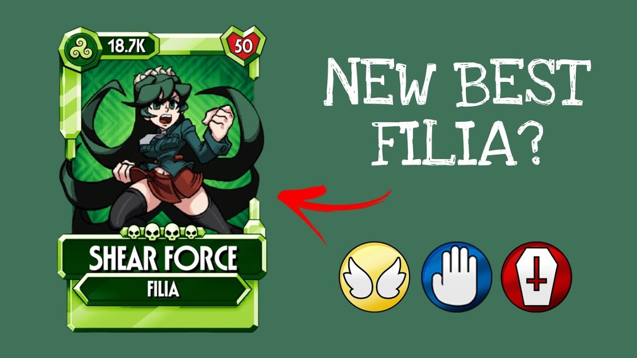 SHEAR FORCE Filia showcase, skullgirls mobile - YouTube
