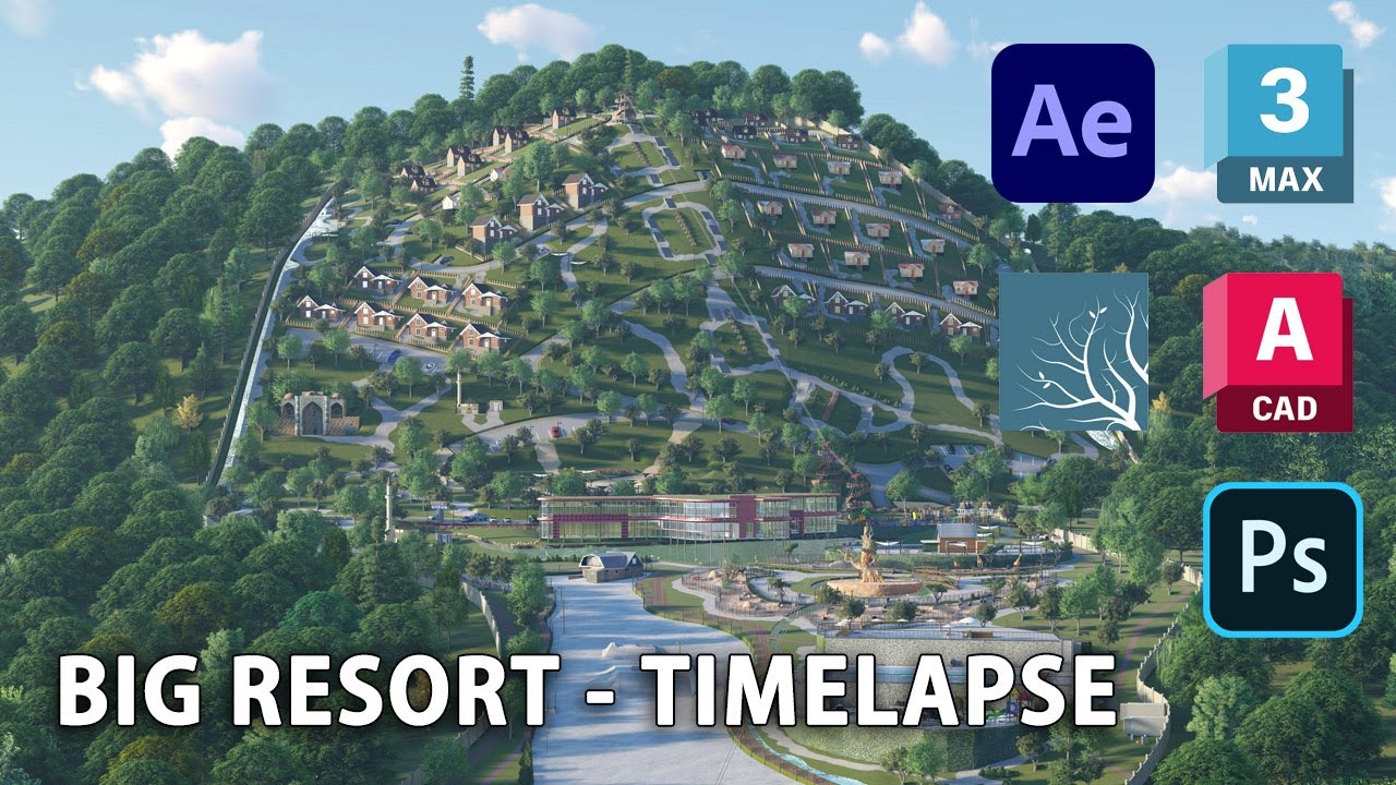 14 Resort in Kocaeli - Timelapse - 3ds max #timelapse #3ds_max ...