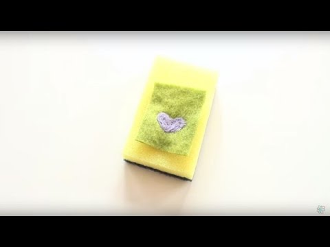 Craft Hack: Needle Felting with a Sponge - YouTube