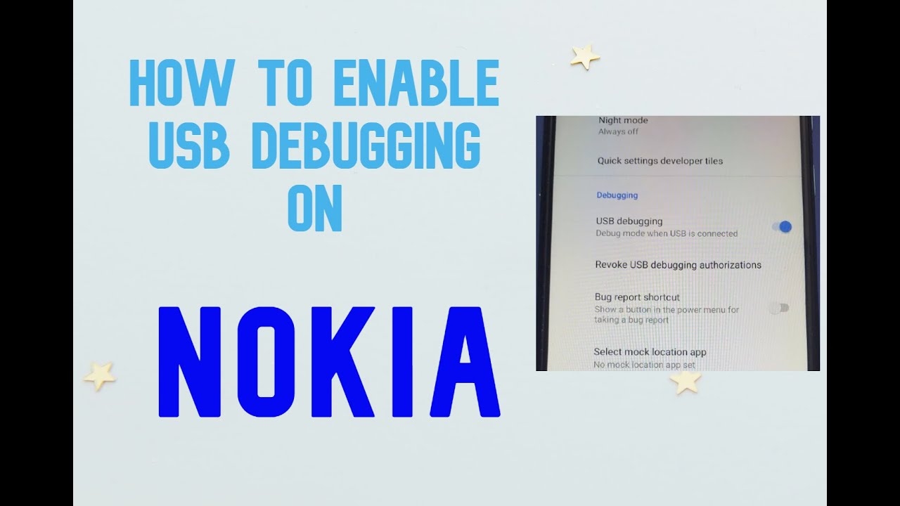 how to enable usb debugging on nokia - YouTube
