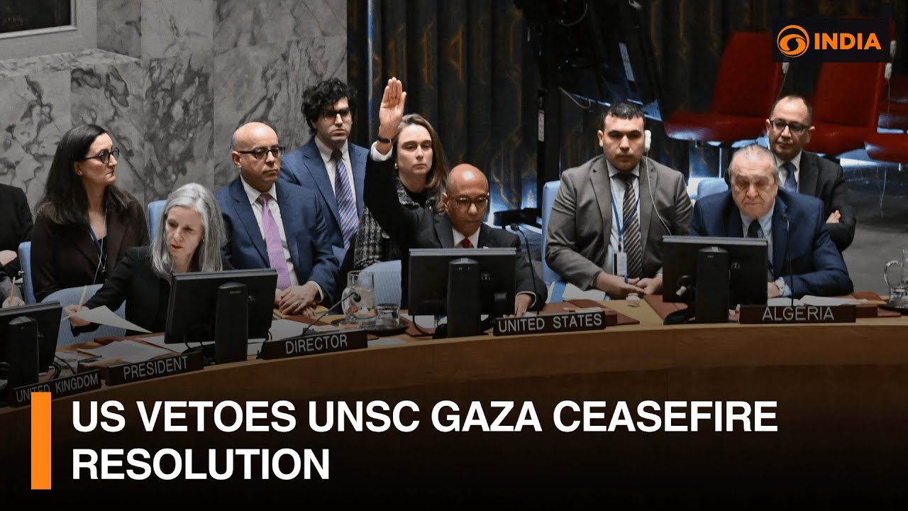 US vetoes UNSC Gaza ceasefire resolution and more updates | DD India ...