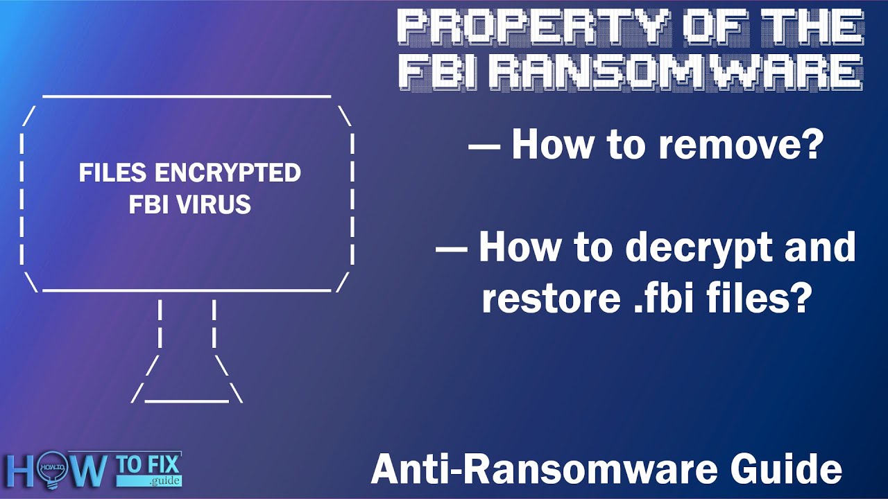 Property of the FBI Ransomware Virus Removal & File Decryption Guide ...