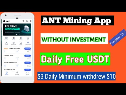 ANT USDT Mining App| Daily 3 USDT Free | USDT Mining Platform | h5.ANT-AI.com - YouTube
