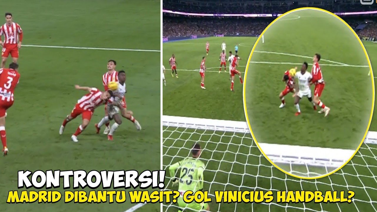 Kontroversi! Detik-Detik Gol Vinicius Jr Berbau Handball di Laga Real ...