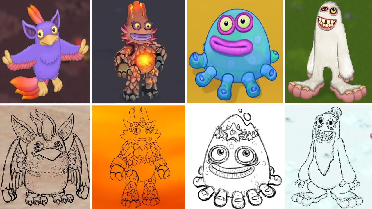 ALL My Singing Monsters Vs ELDER MONSTERS | Monsters Concept Designs by ...