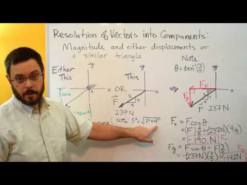 Statics - Resolving Vectors into Components 3 - Distances or Similar ...