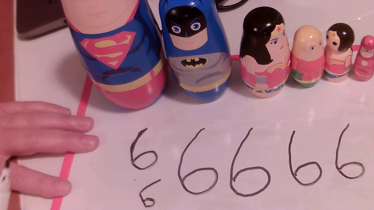 Writing numbers 6 - YouTube