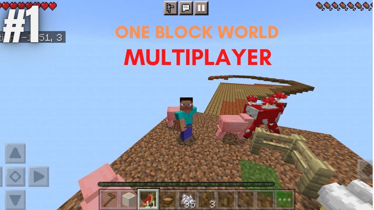 one block world #1 multiplayer😁😁 - YouTube