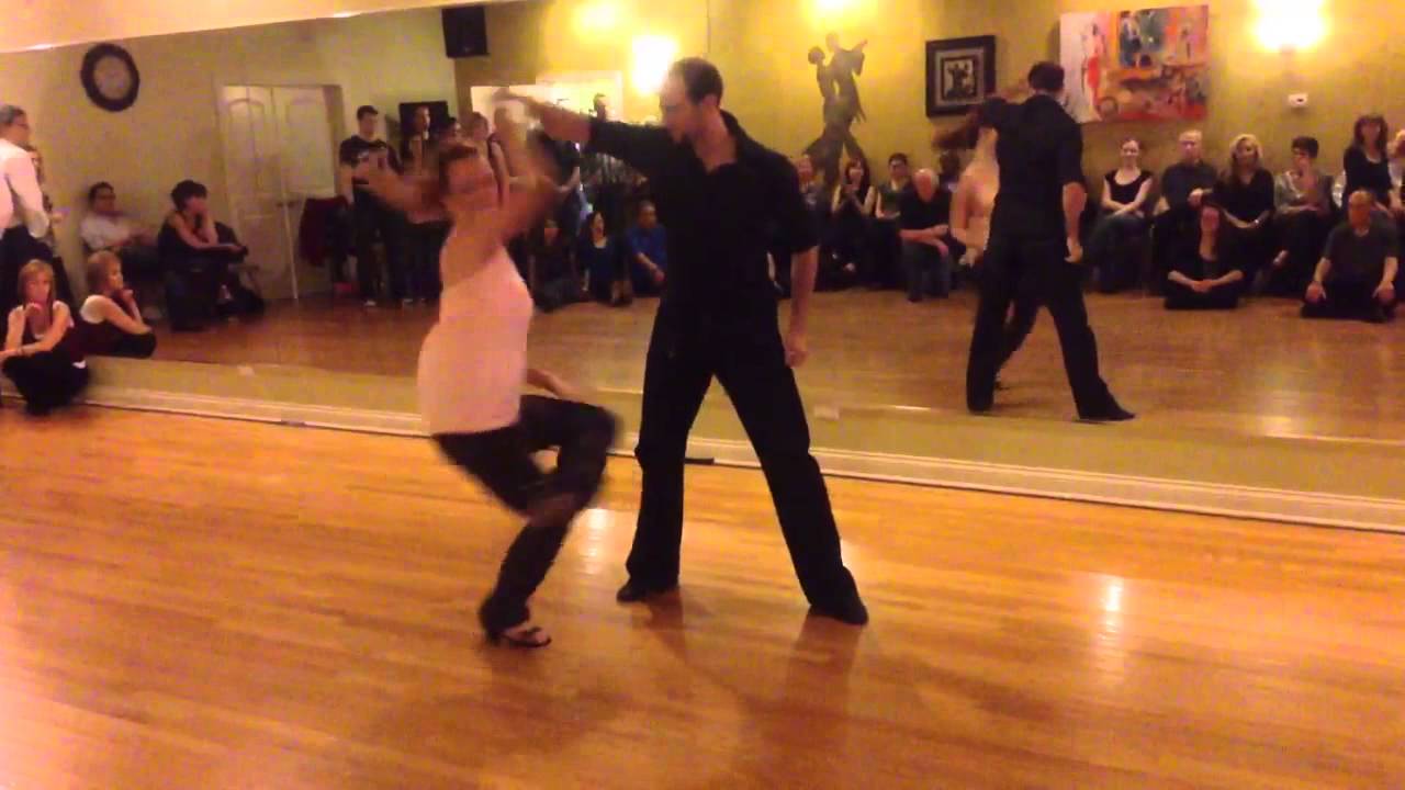 Kris Swearingen and Rebecca Ludwick dance demo at The Mix - YouTube