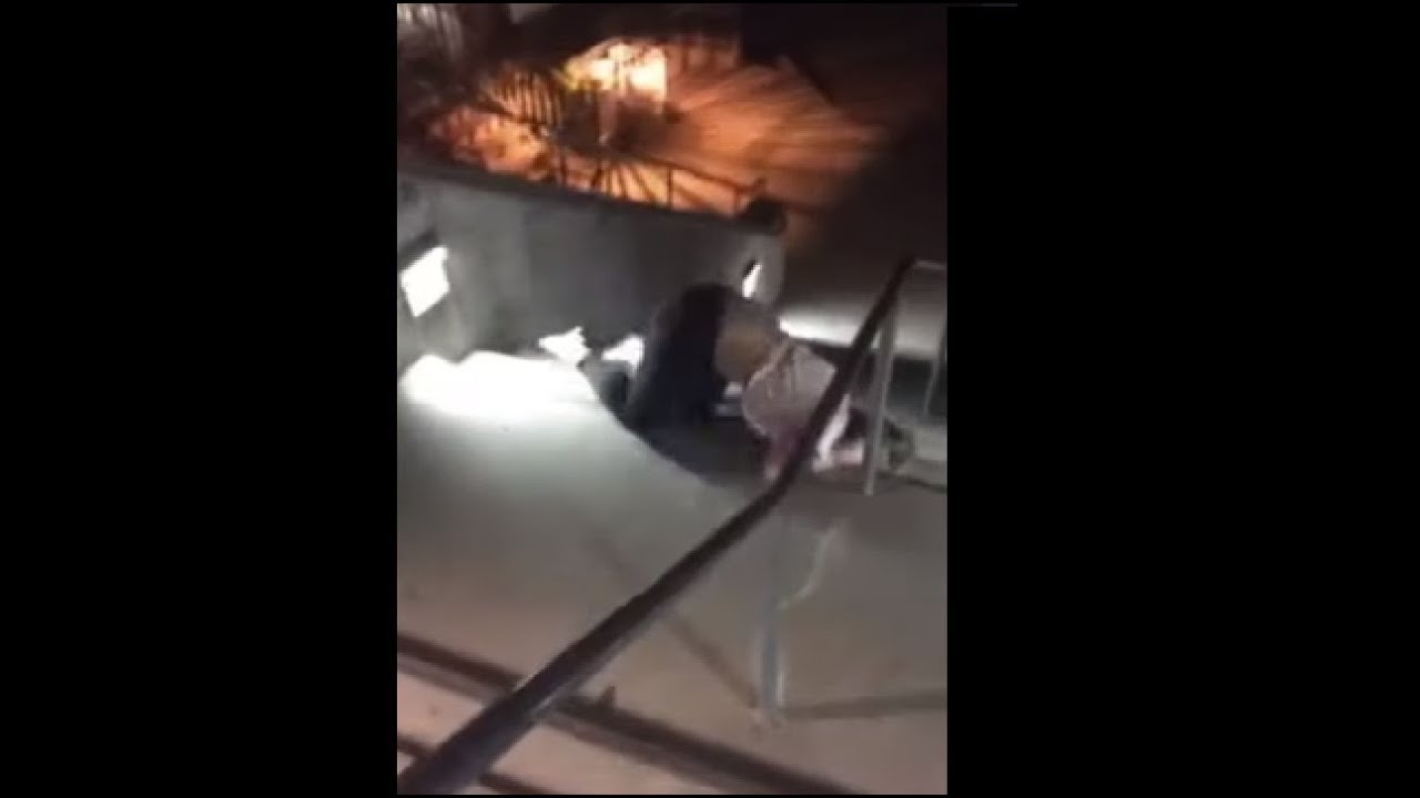 Drunk Lady Falls Down Stairs - YouTube