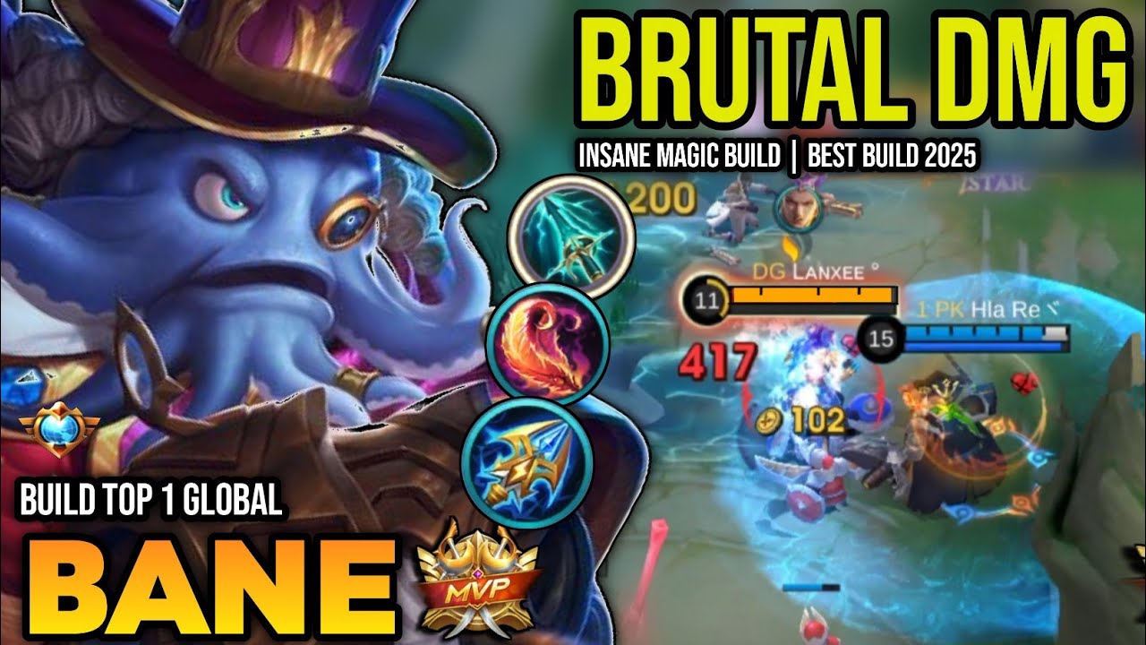 WTF DAMAGE! BANE BEST BUILD 2025 | BUILD TOP 1 GLOBAL BANE GAMEPLAY ...