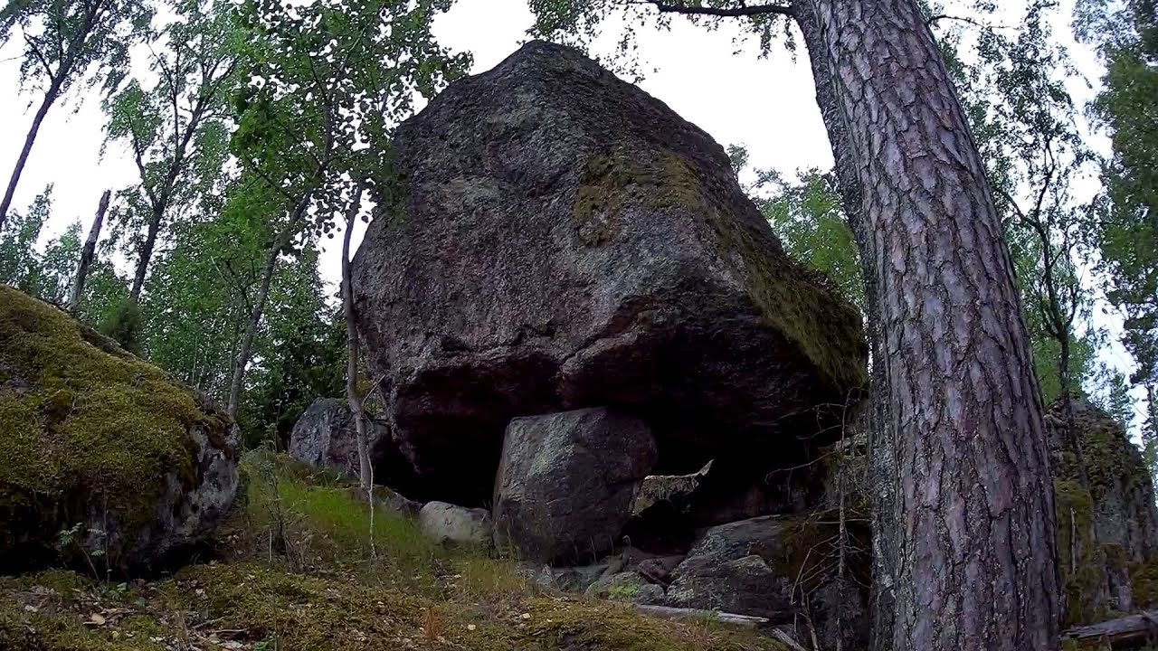 Megalithic rock at secret place in Finland - YouTube