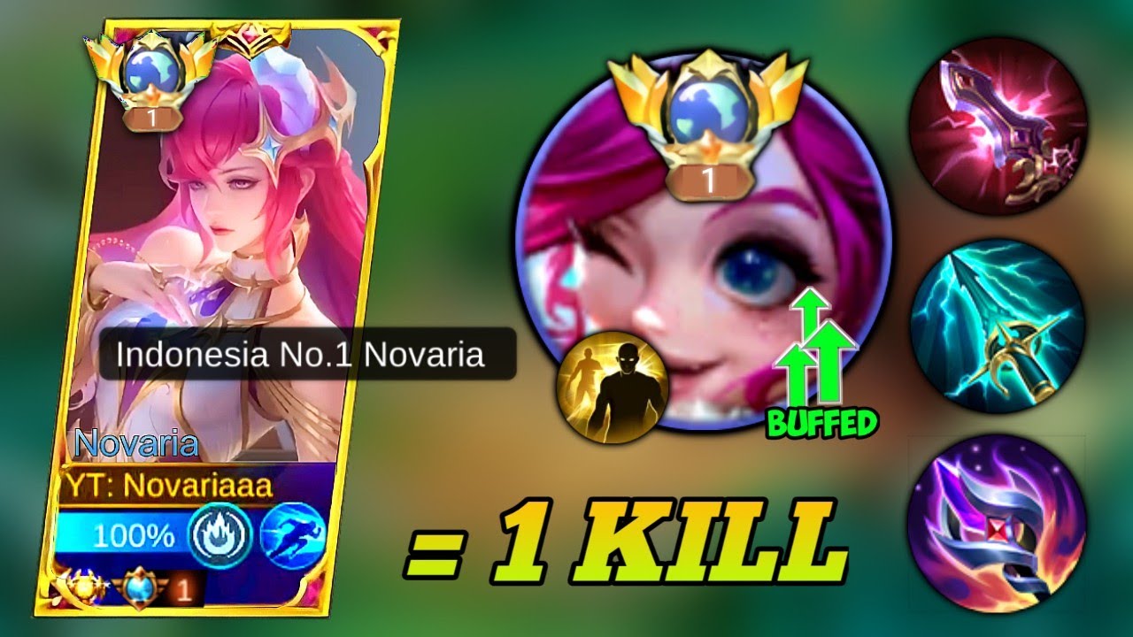 MY NOVARIA POWER FULL BUILD 2025 EASY COUNTER HERO NANA | TOP 1 GLOBAL ...