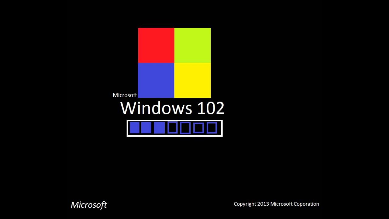 Windows 102 Boot Screen - YouTube