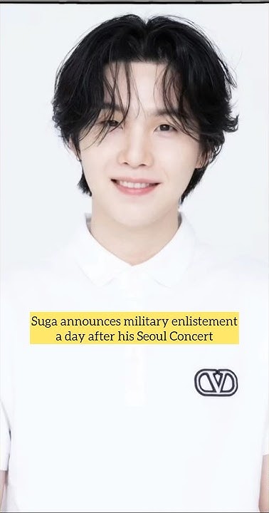 Suga announces military enlistment #shorts #bts #suga - YouTube