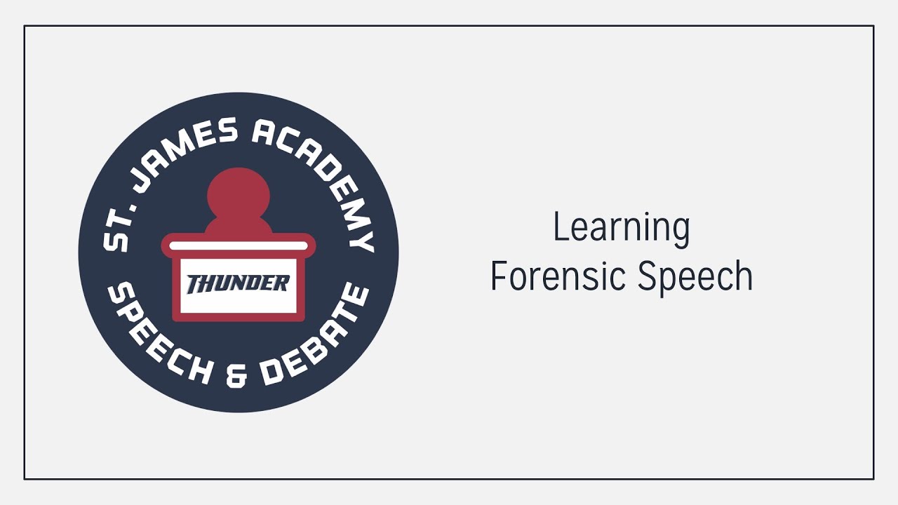 Learning Forensic Speech - YouTube