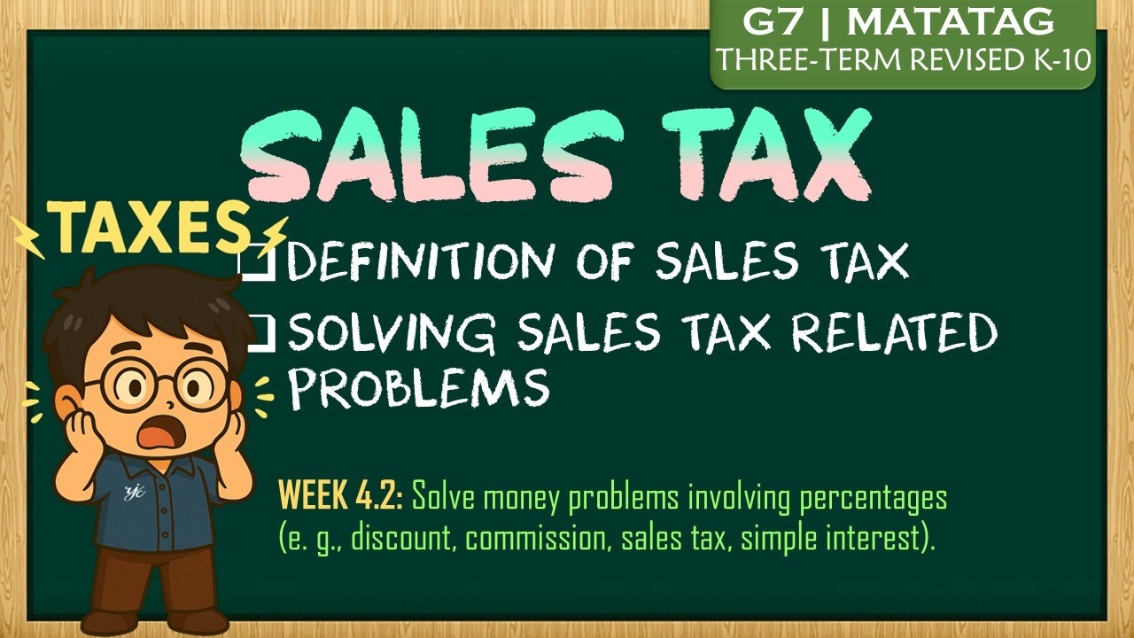 MONEY PROBLEMS: Solving Sales Tax-Related Problems | Grade 7 - Quarter ...
