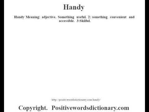 Handy definition | Handy meaning - YouTube