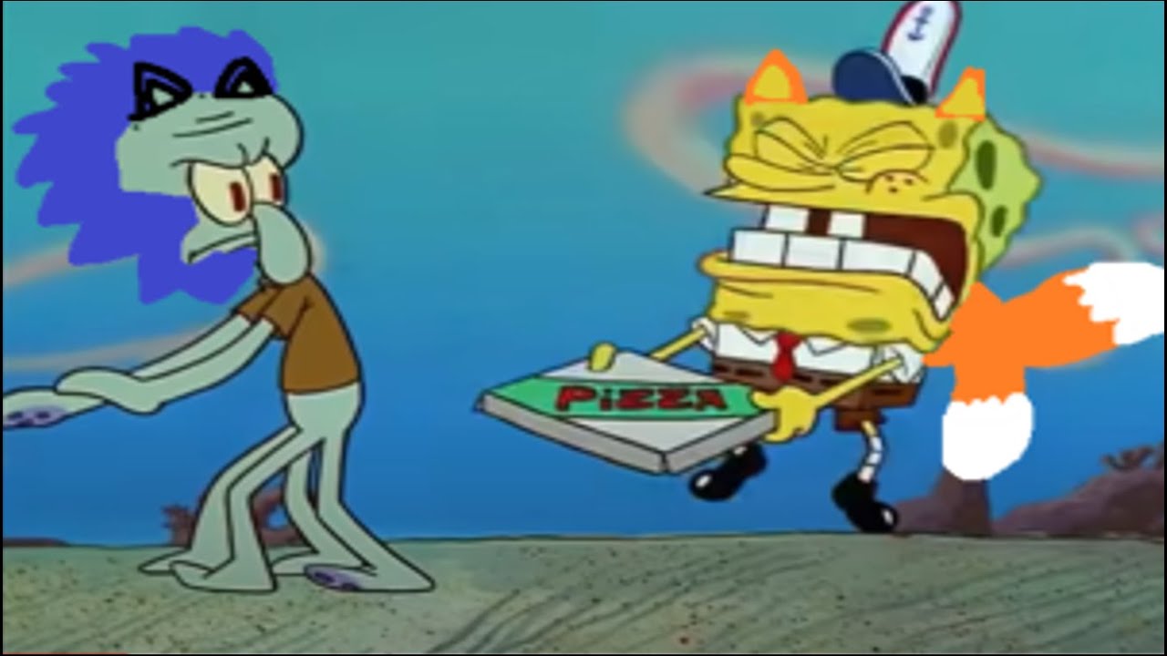 A PIZZA DO SIRI CASCUDO, SÓ QUE O BOB ESPONJA CANTA MÚSICA DO SONIC ...