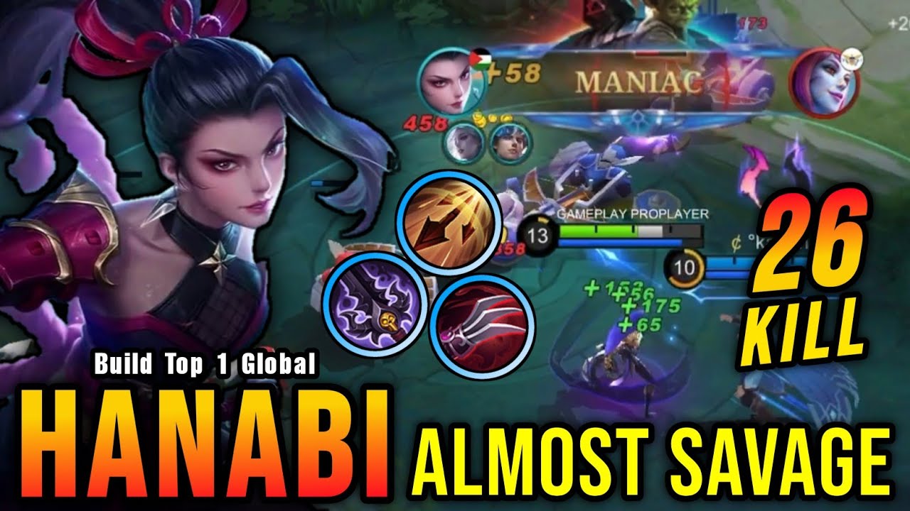 26 Kills + MANIAC!! Hanabi New Build lnsane LifeSteal - Build Top 1 ...