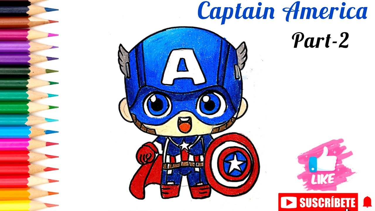 How to draw Captain America | Easy drawing for kids - YouTube