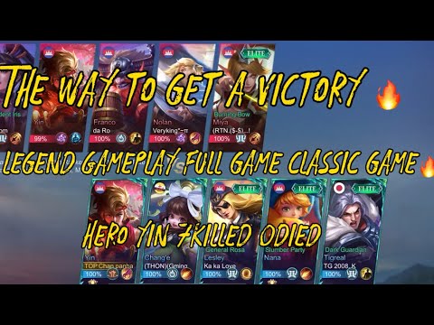 The way to get a victory 🔥Mobile Legend gameplay full game classic game ...
