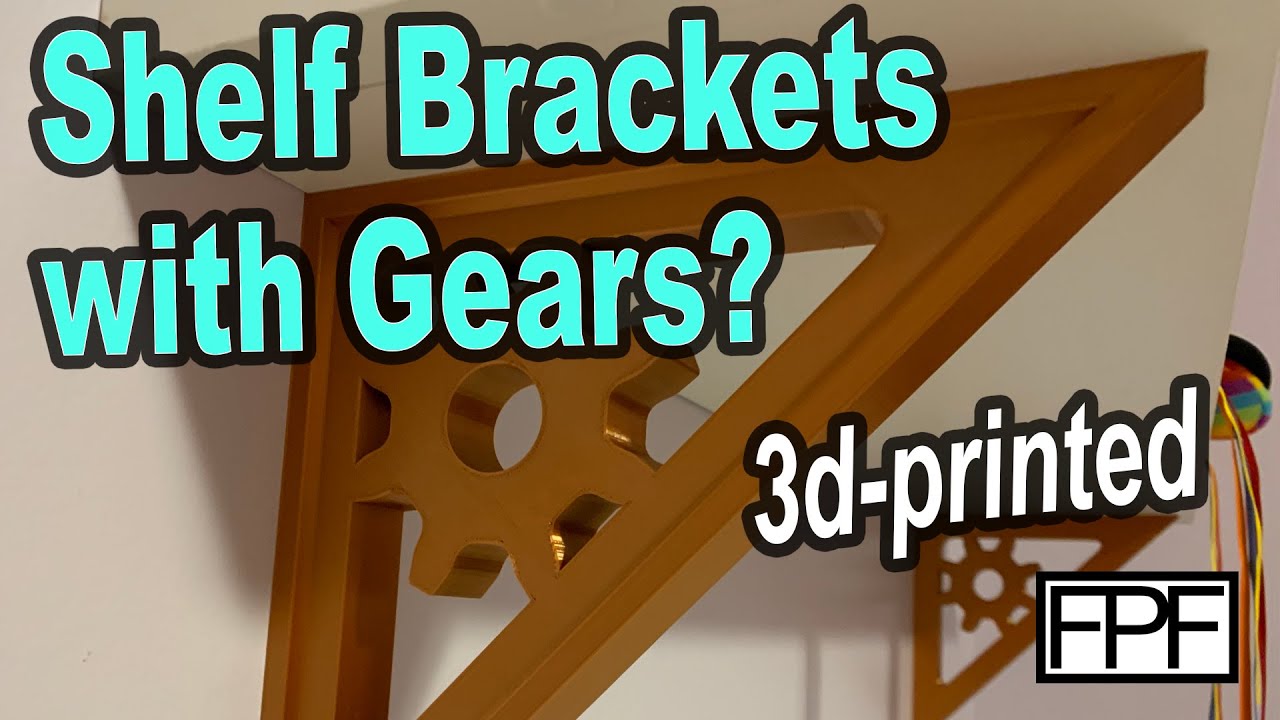 3D Printed Gear Themed Shelf Brackets - YouTube