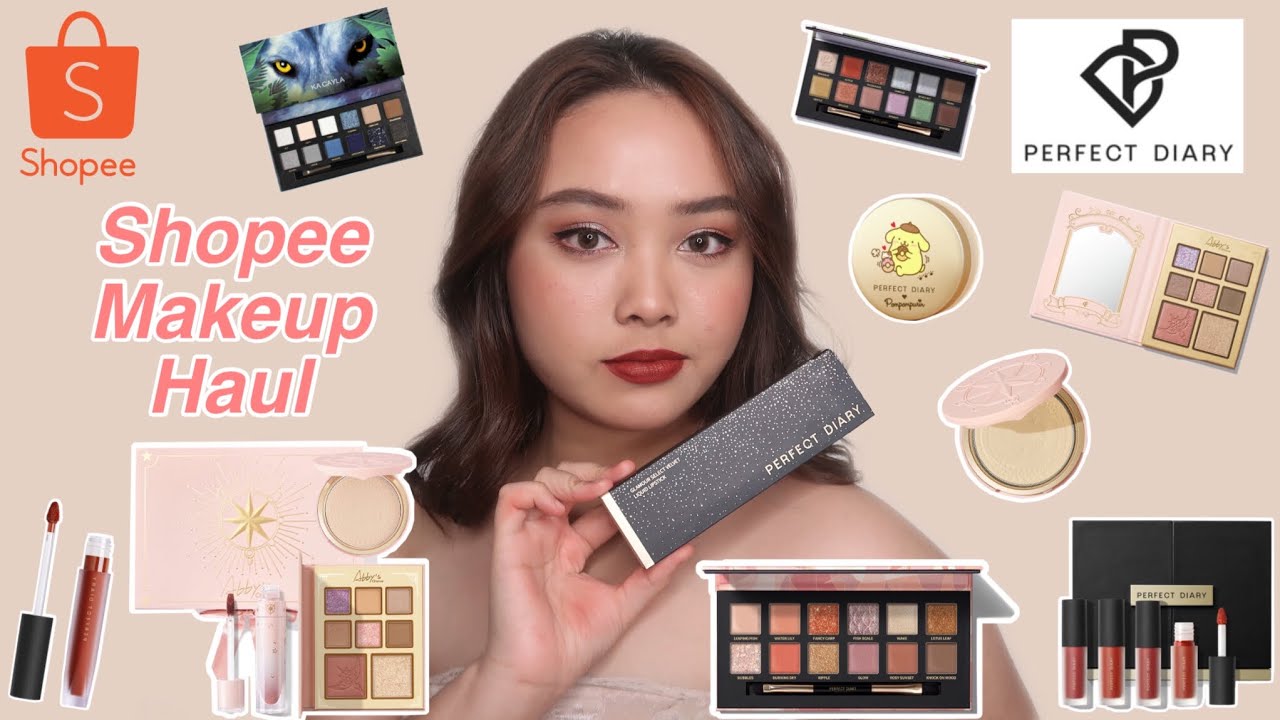 SHOPEE MAKEUP HAUL | PERFECT DIARY MAKEUP - YouTube