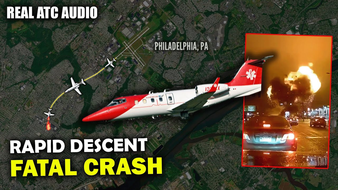 Rapid Descent Ends in Tragedy: Learjet 55 Crashes Near Philadelphia ...