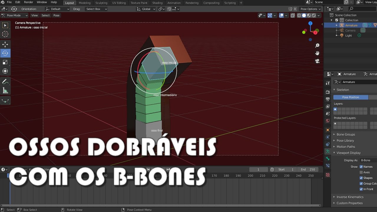 Blender 3D - OSSOS DOBRÁVEIS COM OS BENDY BONES - YouTube