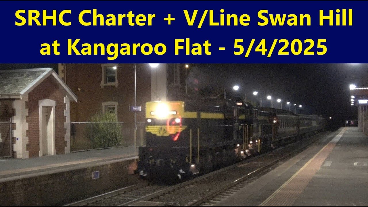 SRHC Private Charter Train + V/Line Swan Hill at Kangaroo Flat - 5th ...