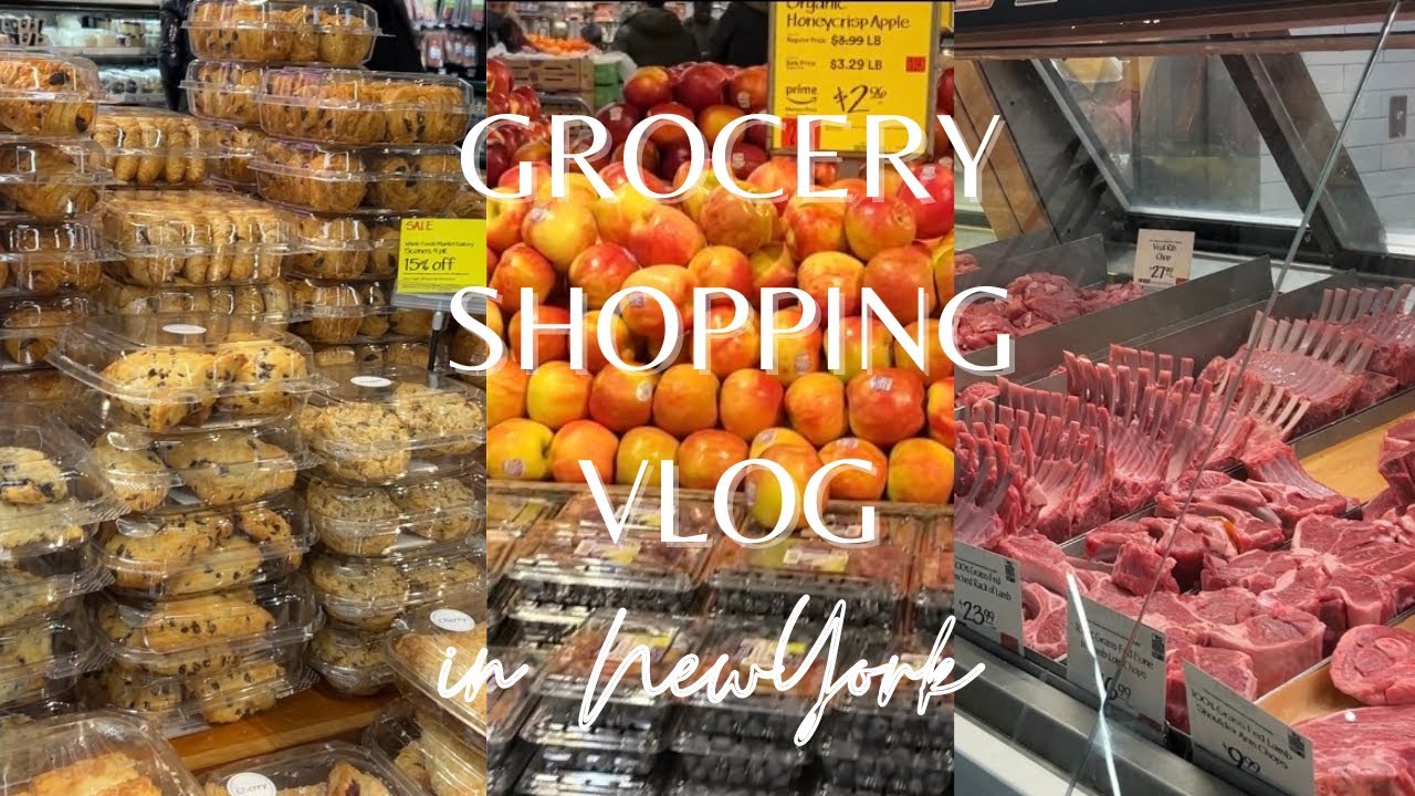 [Grocery shopping Vlog in NY🗽] アメリカのスーパーで買い物! Come grocery shopping ...